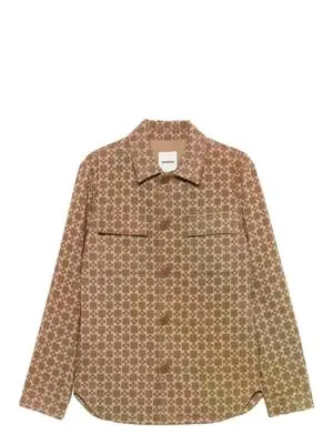 Sandro Geometric-pattern Jacket - Brown