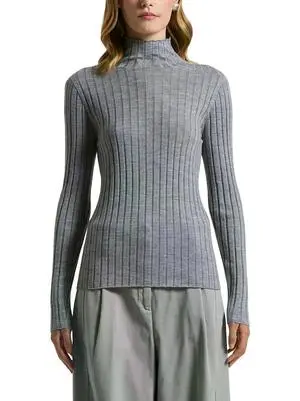 Peserico High-neck Long-sleeve Sweater - Grey