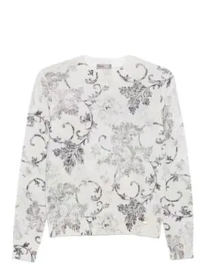 Herno Floral Pattern Long-sleeve Sweater - White