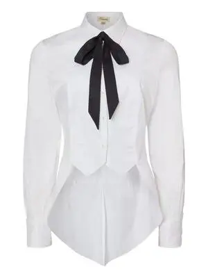 TEMPERLEY LONDON Bow-Detailed Cotton Shirt