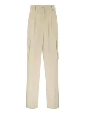 Herno Pleated Cargo Trousers - Neutrals