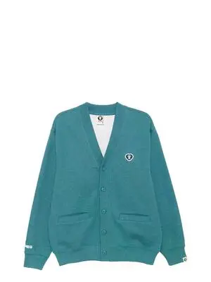 AAPE BY *A BATHING APE® Logo-appliqué Button-up Sweatshirt - Green
