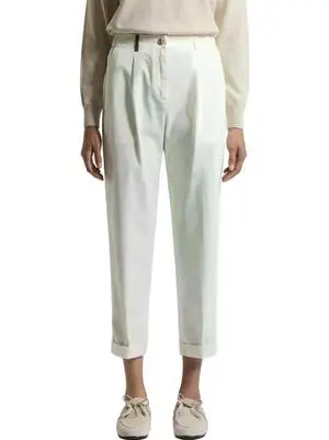 Peserico Elastic-waistband Trousers - White