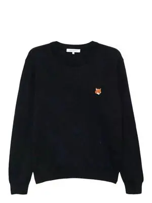 Maison Kitsuné Bold Fox Head Patch Sweater - Blue