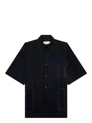 Marni Pocket-detail Short-sleeve Shirt - Blue