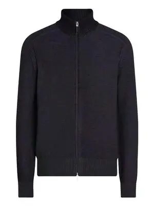 Zegna Zip-up Cardigan - Blue