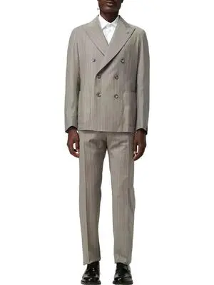 Tagliatore Pinstripe Double-breasted Blazer - Grey