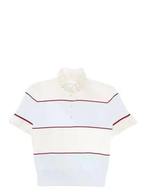 Alexander McQueen Striped Knit Top - Neutrals