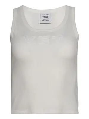 Vetements Embroidered Tank Top - White