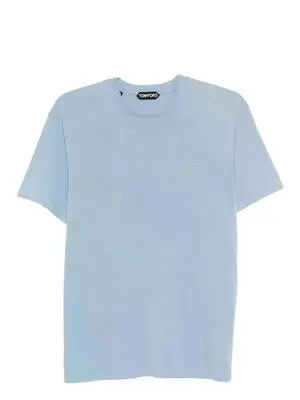 TOM FORD Crew-neck Short-sleeve T-shirt - Blue