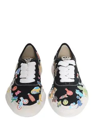 Mihara Yasuhiro Baker OG Sole Sticker-Print Sneakers Black