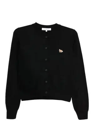 Maison Kitsuné Baby Fox Patch Cardigan - Black