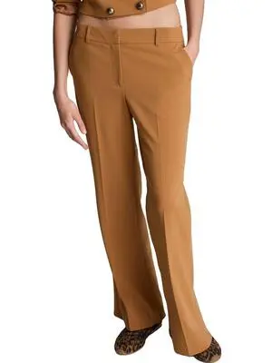 KENNETH COLE Flare Leg Trousers Rich Umber