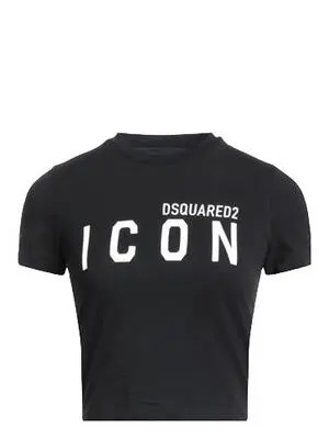 Dsquared2 Cotton Jersey Crop Top - Black