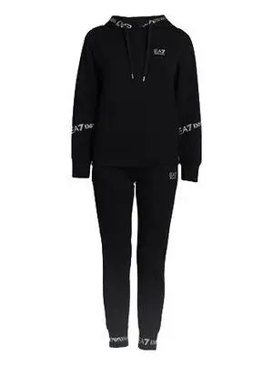 EA7 Cotton-blend Tracksuit - Black