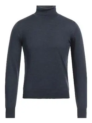 GRAN SASSO Turtleneck Virgin Wool Top - Navy