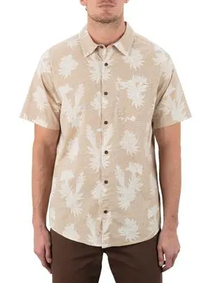 Hurley One And Only Lido Stretch Woven Shirt - Hazelnut