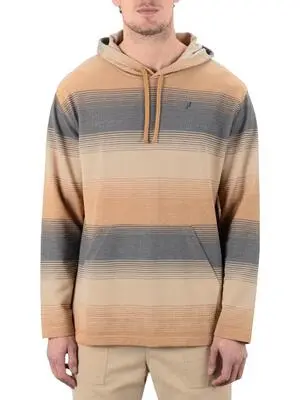 Hurley Striped Relaxed Hoodie - Earth Stone