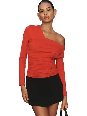 Susana Monaco Off-shoulder Top - Red