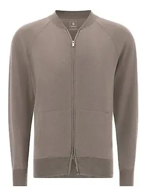 Boggi Milano Regular-fit Merino-wool Bomber Jacket - Taupe