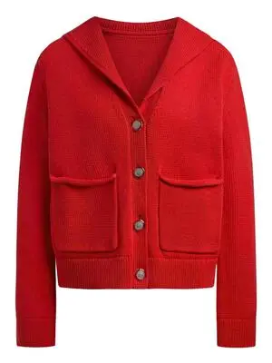12 STOREEZ Sailor-collar Cardigan - Red