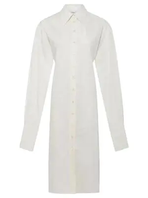 MARINE SERRE Belted Shirt Dress - White