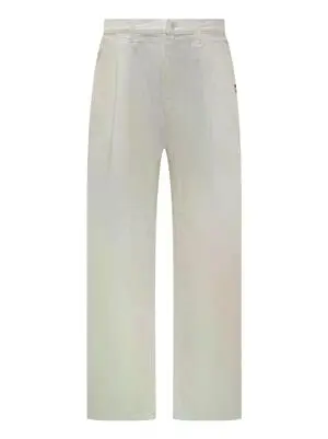 AMISH Pleated Straight Leg Pants - Neutrals