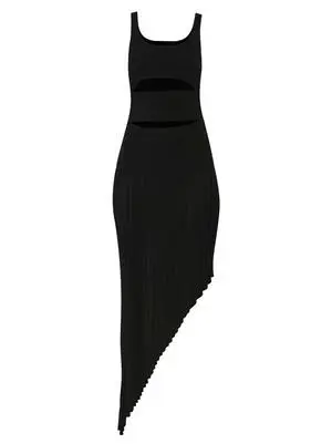 Christopher Esber Slashed Asymmetric Dress - Black