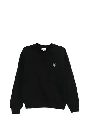 Maison Kitsuné Fox-head Embroidered Sweatshirt - Black