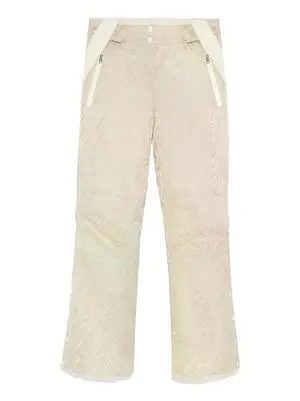 YVES SALOMON Monogram-pattern Snow Trousers - Neutrals
