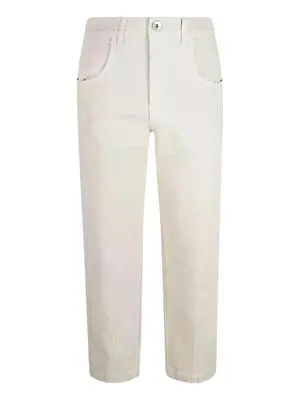 Eleventy Patch-pocket Trousers - White