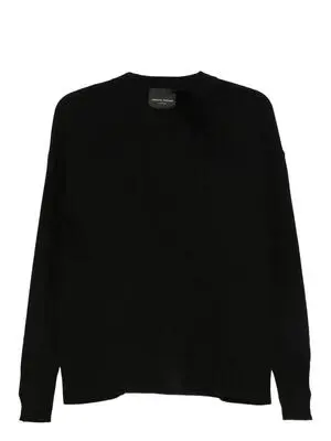 ROBERTO COLLINA Crew Neck Sweater - Black