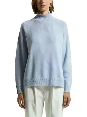 Peserico High-neck Raglan-sleeve Sweater - Blue