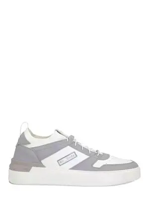 TOD'S Leather-panel Sneakers - Grey