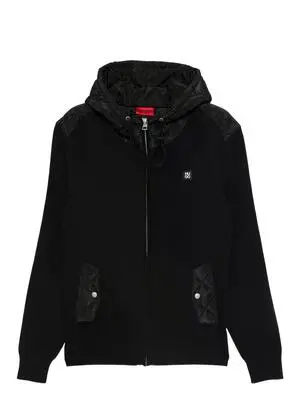 HUGO Quilted-Pockets Hooded Jacket