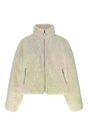 ENTIRE STUDIOS Teddy-texture Zip-front Jacket - White