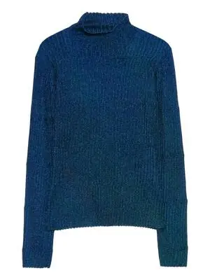 Emporio Armani Turtleneck Ribbed Sweater - Blue