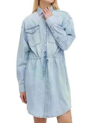 G-star Raw Drawstring Mini Shirt Dress - Blue