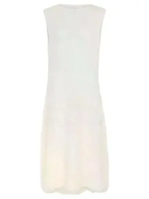 MAISON MARGIELA Sleeveless Textured Midi Dress - Neutrals