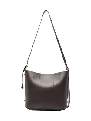 Hogan Hobo Shoulder Bag With H-detail - Brown