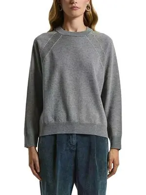 Peserico Crew-neck Long-sleeve Sweater - Grey