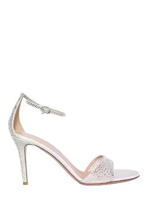 GIANVITO ROSSI 85mm Crystal-embellished Ankle-strap Sandals - White
