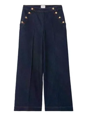 Claudie Pierlot Button-detailed Wide Leg Jeans - Blue