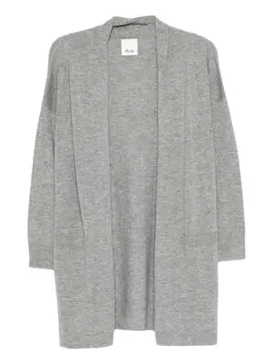 ALLUDE Patch-pocket Open-front Cardigan - Grey