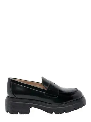 STUART WEITZMAN Penny-slot Platform Loafers - Black