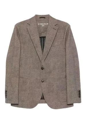 CIRCOLO 1901 Textured Two-button Blazer - Brown