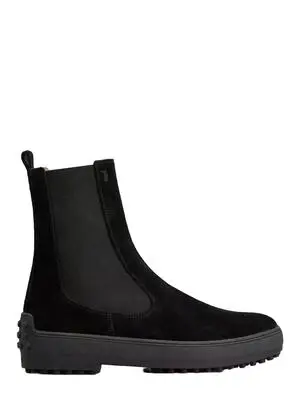 TOD'S Suede Chelsea Boots - Black