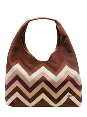 Missoni Chevron Pattern Shoulder Bag - Red