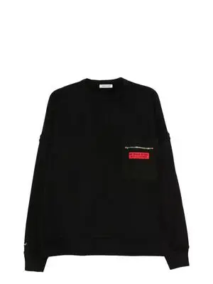 UNDERCOVERISM Cotton Sweatshirt With Zipped Pocket - Black