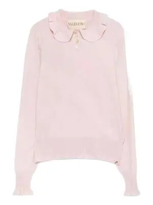 Valentino Garavani Ruffled Collar Sweater - Pink